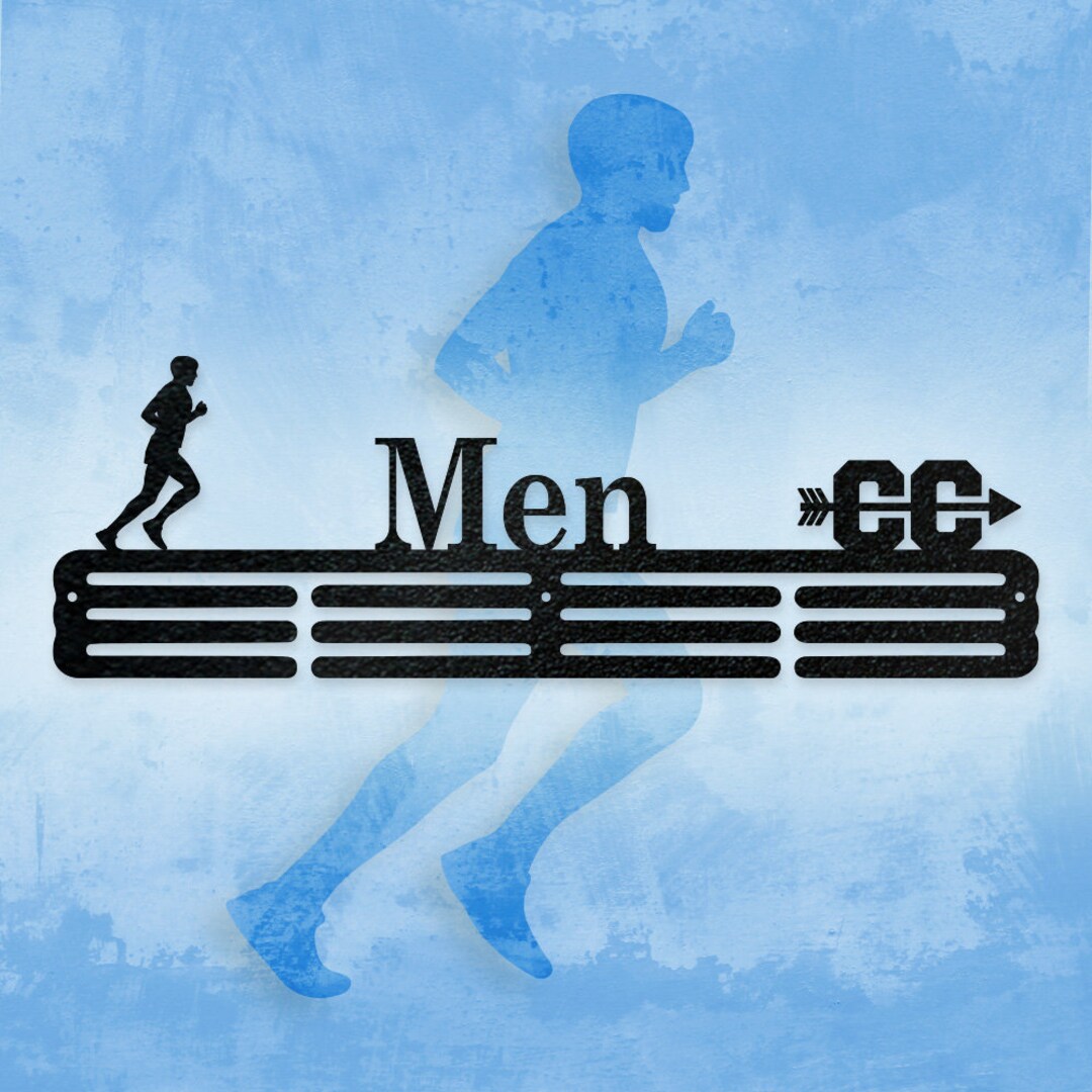 Cross Country - Men - Sport Medal Hanger Monogram - 12 Rungs for Medals ...
