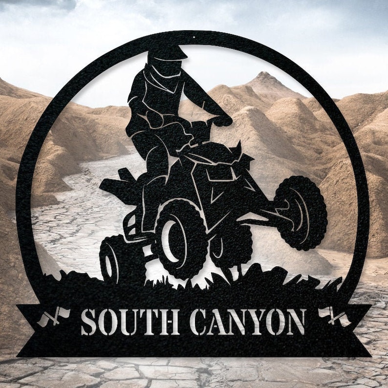ATV Metal Monogram Sign - Etsy
