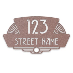 Personalized Art Deco Address Metal Sign - Etsy