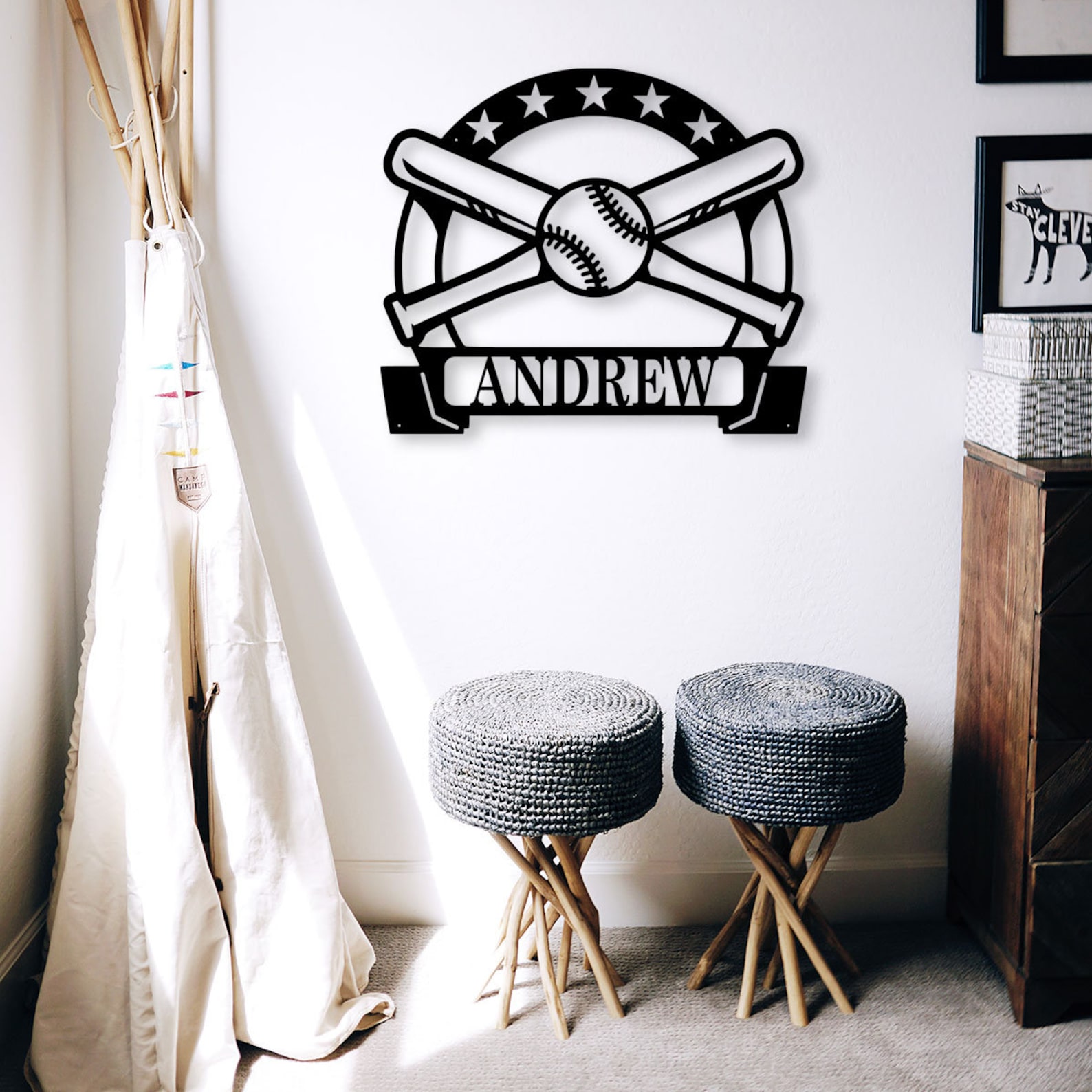 Baseball Bat Name Sign Nursery Decor Personalized Metal - Etsy