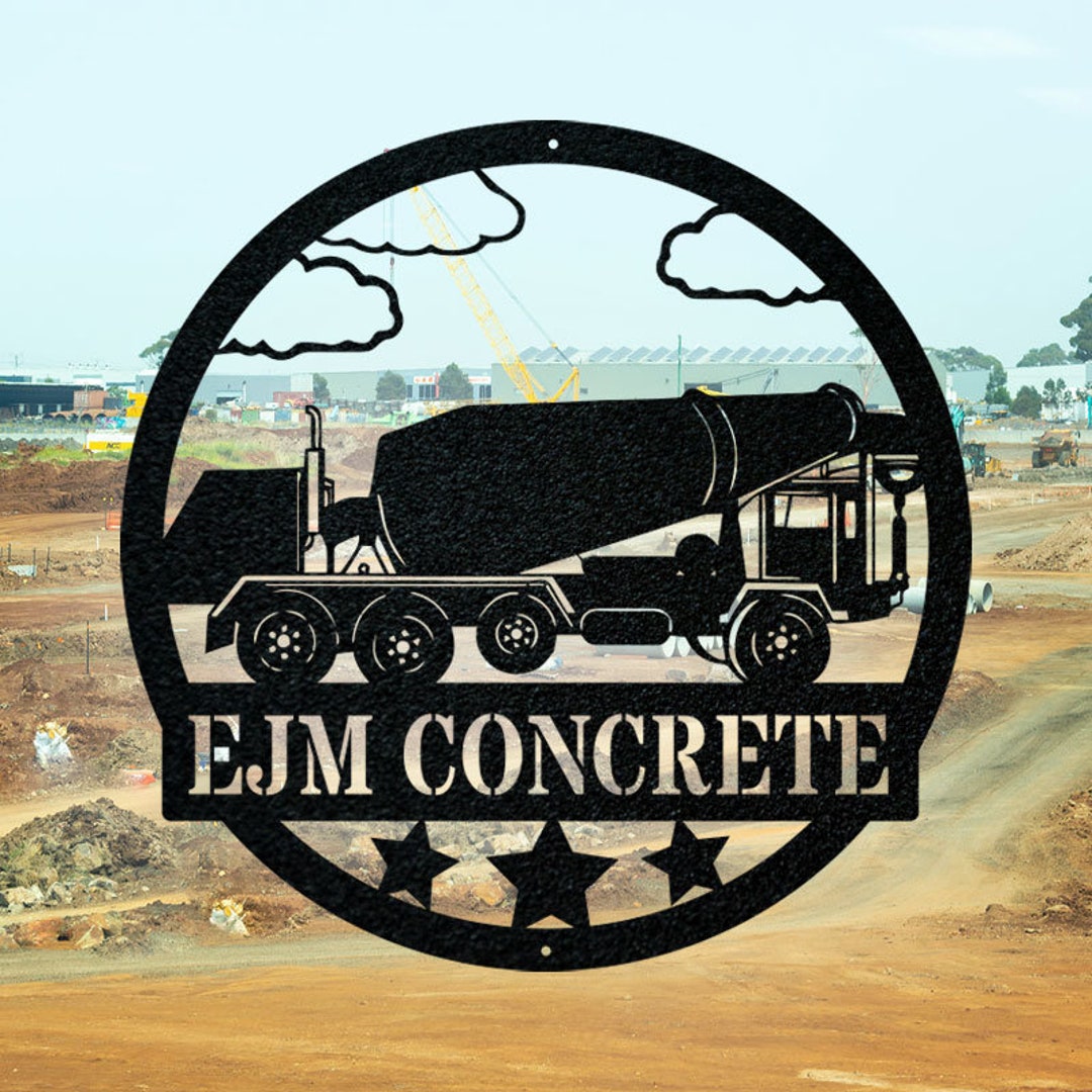 Construction Collection: Concrete Mixer Customized Sign - Etsy