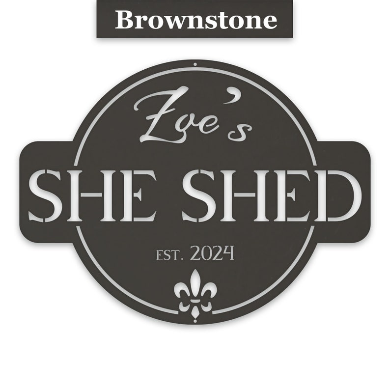 Round She Shed Personalized Metal Sign, Gardening Shed, Gift for ...