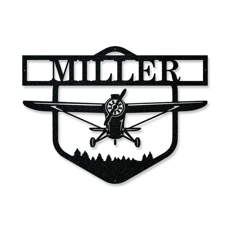 Airplane Monogram Front View Pilot Gifts Personalized - Etsy