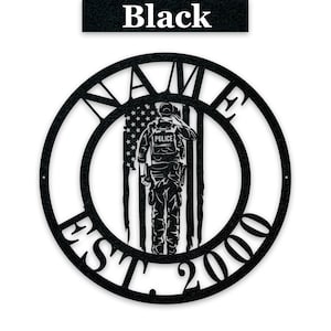 Police Circle Monogram, Gift for Sheriff, Deputy, Trooper, Officer ...