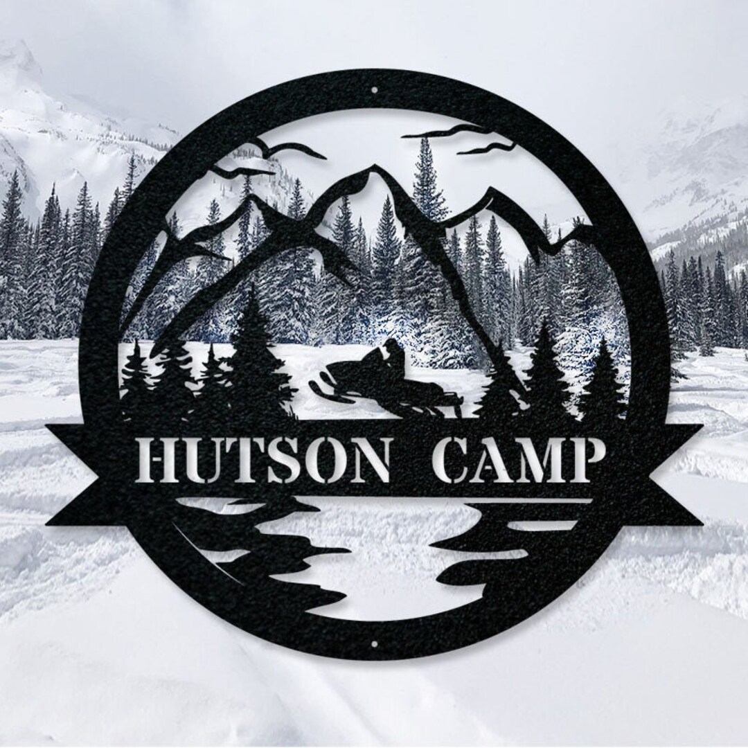 Snowmobile Personalized Metal Wall Art Hanging, Great Outdoor Sign - Etsy