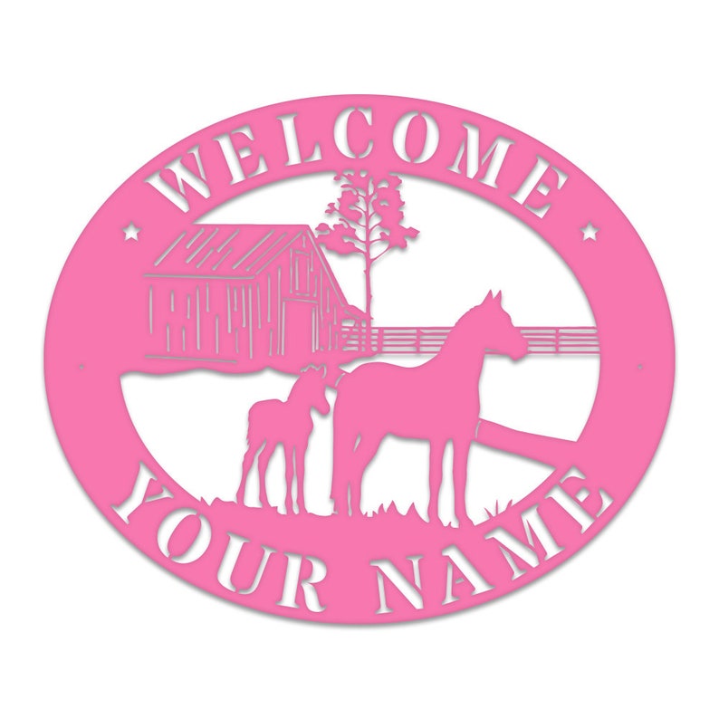Horse Barn Monogram Farm Life Sign - Etsy