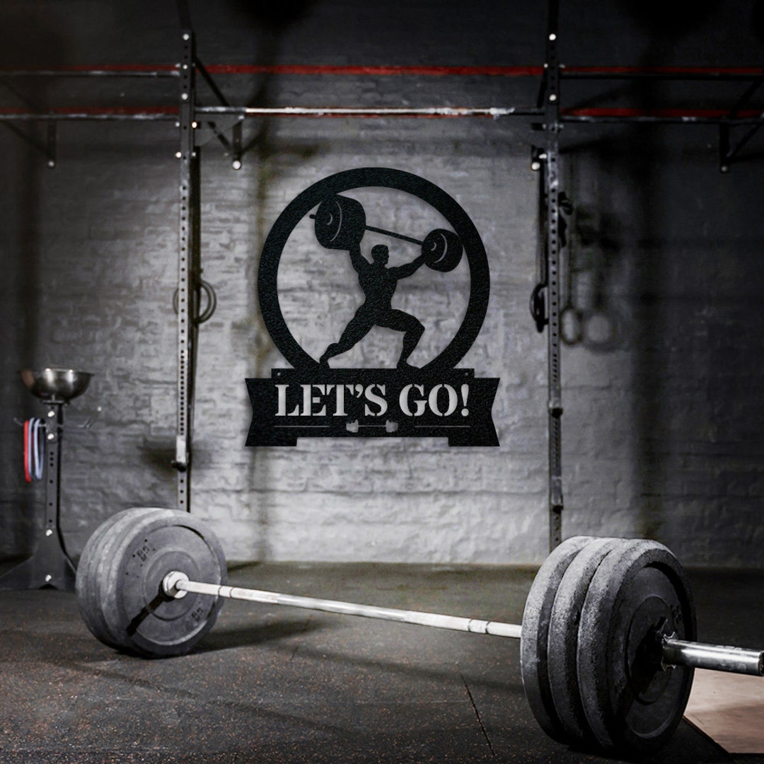 Clean and Jerk Weightlifting Monogram, Personalized Home Gym, Custom ...