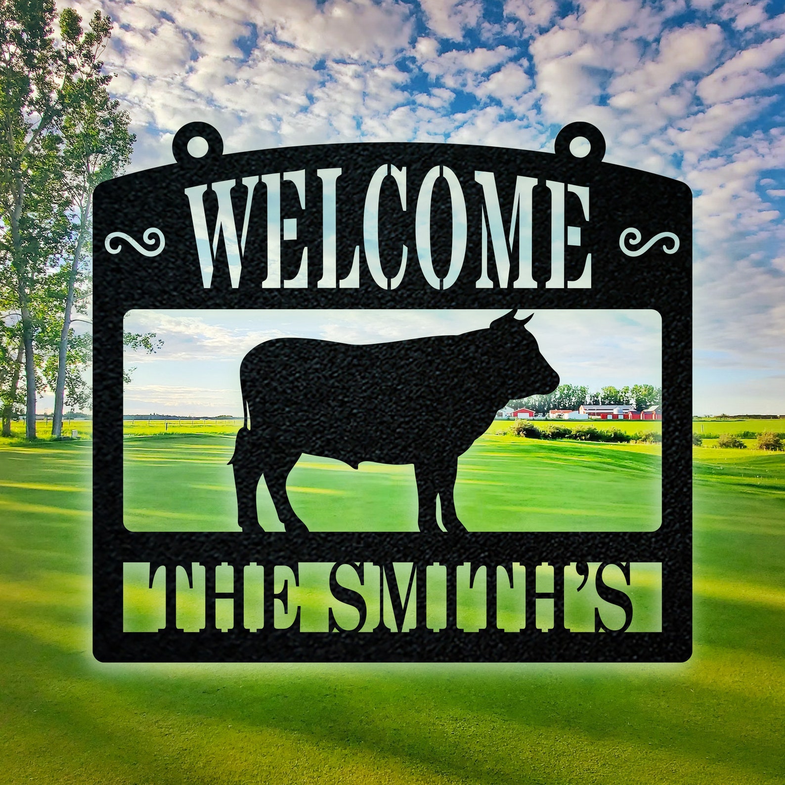 Farm & Ranch Animals WELCOME Monogram - Farm Life Edition - Metal Signs ...