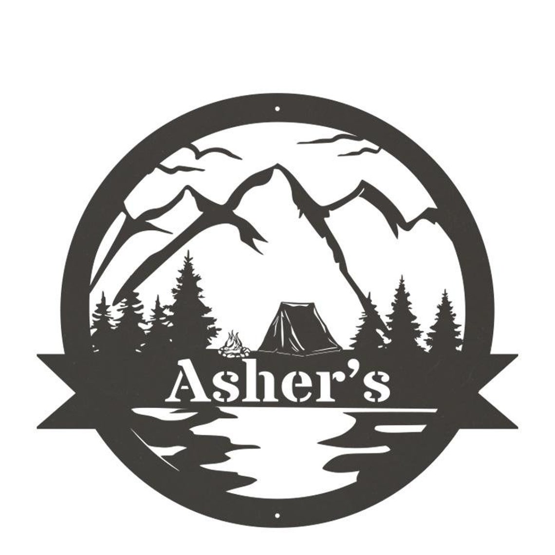 Custom Tent Camper Sign Metal Decor Camping Outdoors | Etsy