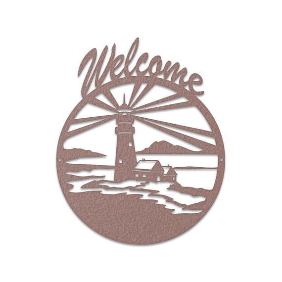 Lighthouse Welcome Sign Metal Sign Outdoor Weatherproof - Etsy