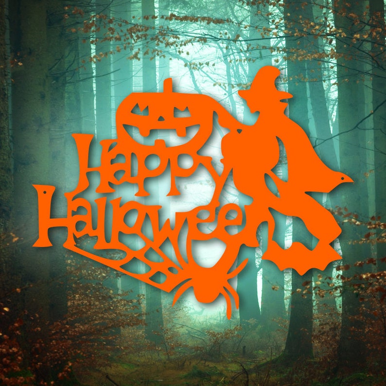 Happy Halloween Sign, Metal Sign, Haunted House Sign, Scary Sign ...