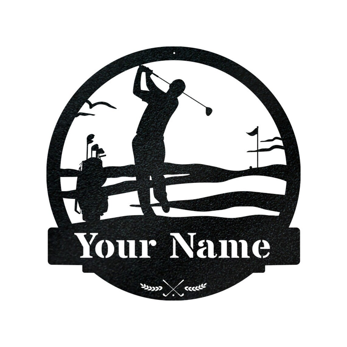 Men's Golf Custom Monogram Metal Sign Wall Art Decor - Etsy