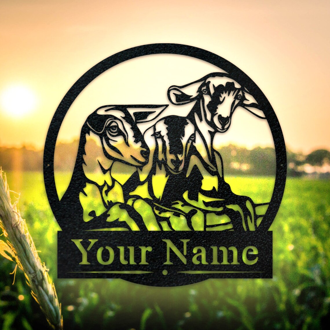 Custom Goats on a Fence Metal Goats Sign - Etsy