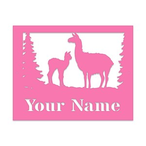 Llama Metal Custom Farm Sign | Personalized Custom Metal Sign | Gift ...