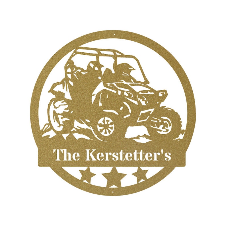 Side-by-side Personalized Family Name ATV off Road Metal - Etsy