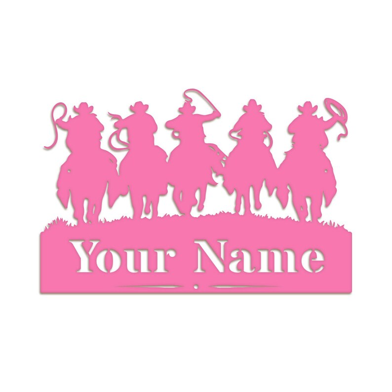 Western Cowboy Posse Monogram - Western Riding Cowboys Metal Sign - Etsy