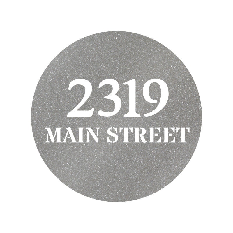 Metal Circle Address Sign - Custom Metal Sign - Outdoor Metal Sign ...