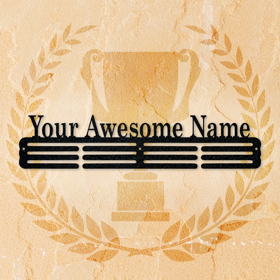 Name Sport Awards Medal Hanger Monogram - 12 Rungs for Medals & Ribbons ...