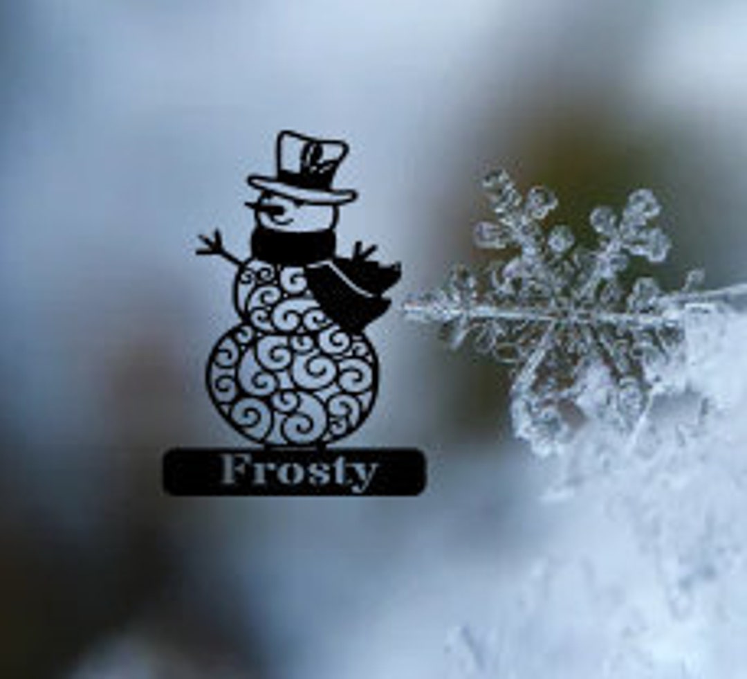 Personalized Snowman Metal Wall Art Hanging, Great Outdoor Sign ...