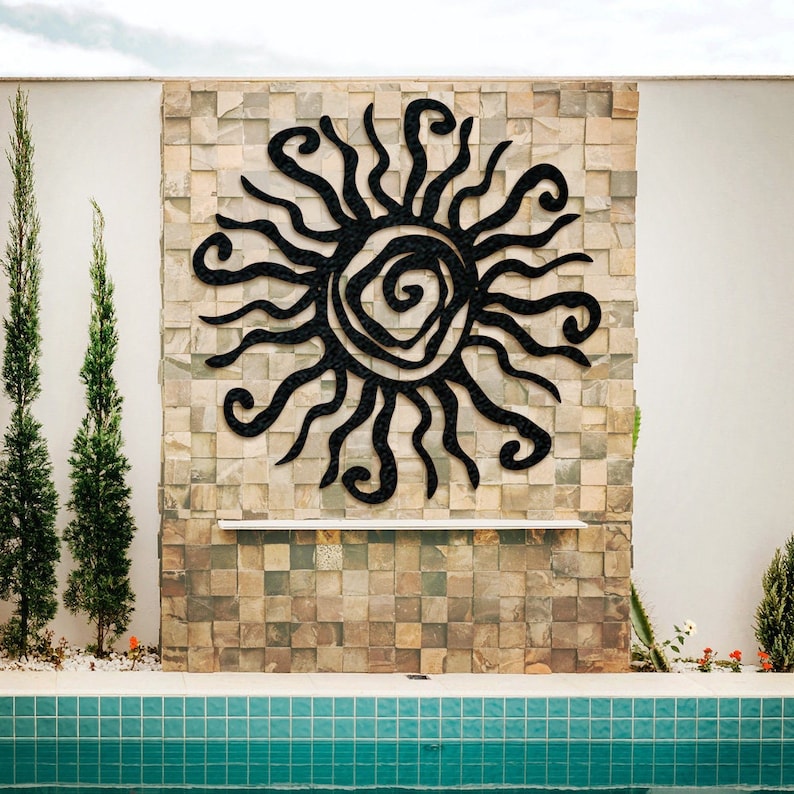 Wacky Sun Unique Metal Sun Garden Wall Outdoor Decor - Etsy