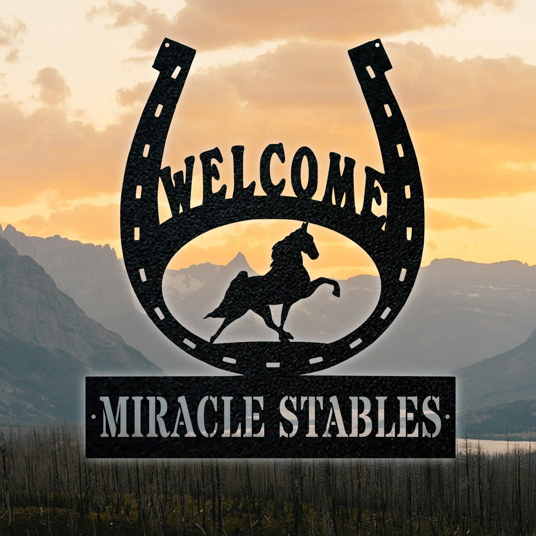 Horseshoe Welcome TN Walker – Metal Sign - Etsy