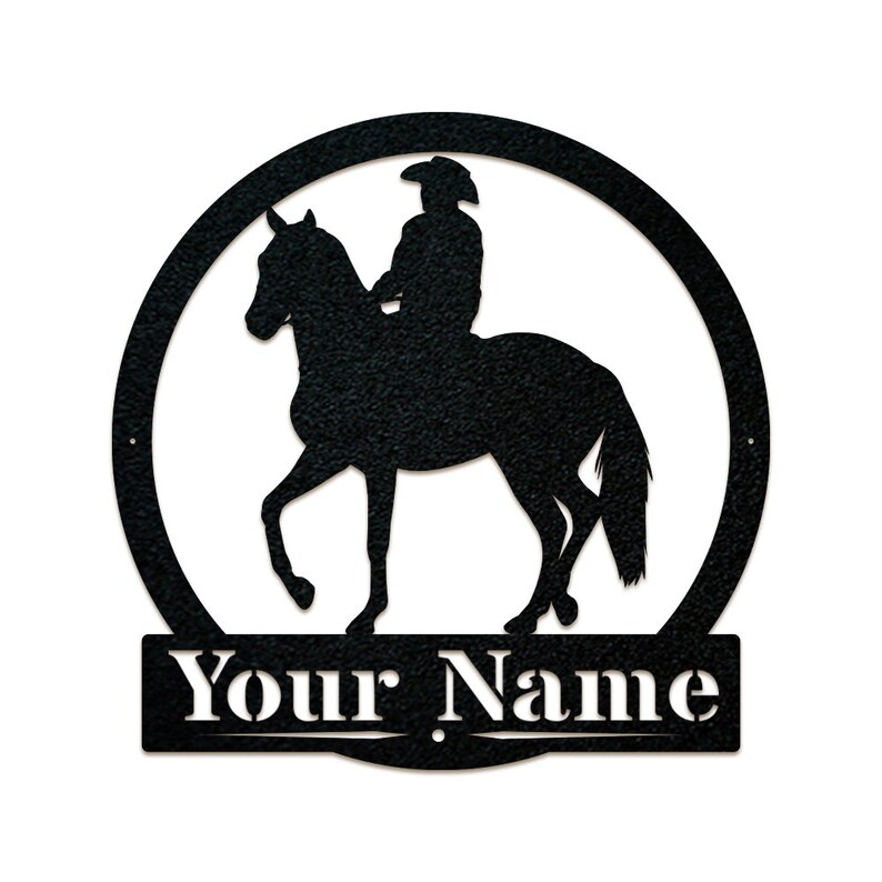 Western Cowboy on Horseback Monogram Western Cowboy Metal - Etsy