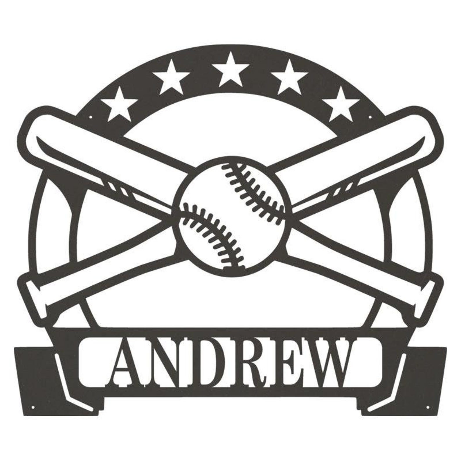 Baseball Bat Name Sign Nursery Decor Personalized Metal - Etsy