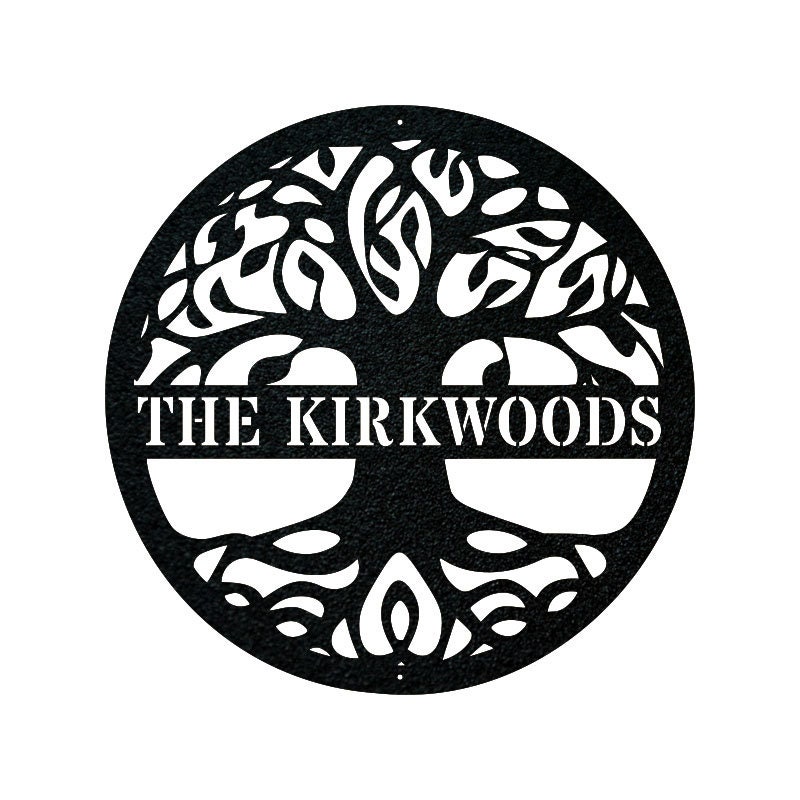 Tree of Life Monogram Metal Sign Monogram Metal Shop | Etsy