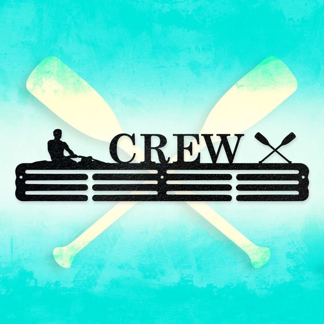 Rowing Crew Team Sport Medal Hanger Monogram - 12 Rungs for Medals ...