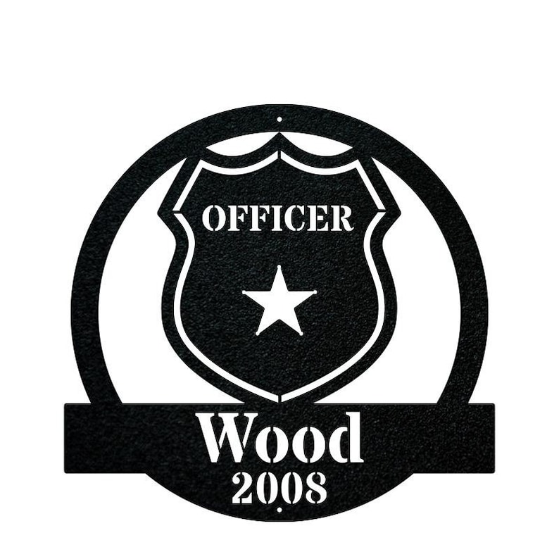 Personalized Police Sign for Home Metal Wall Art Police | Etsy