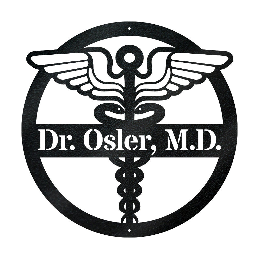 Doctor Monogram Metal Sign Metal Health Care Sign Metal | Etsy
