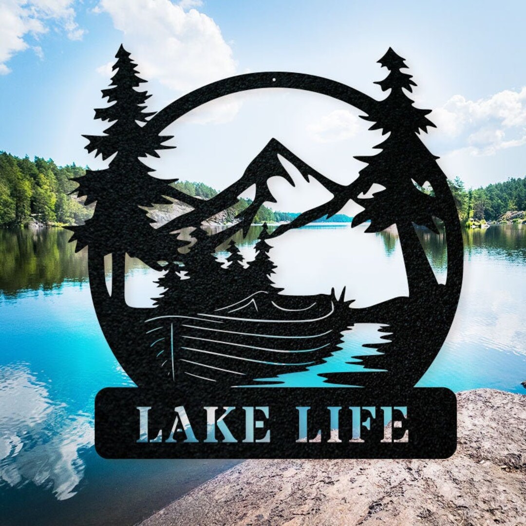 Boat Lake Sign - Metal Sign - Monogram Metal Shop - Etsy