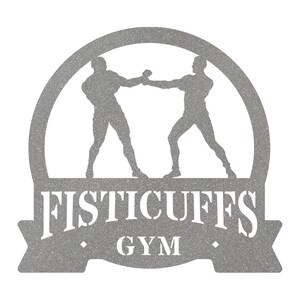 Gym Boxing Monogram Sign, Personalized Home Gym Sign, Custom Metal Gym ...