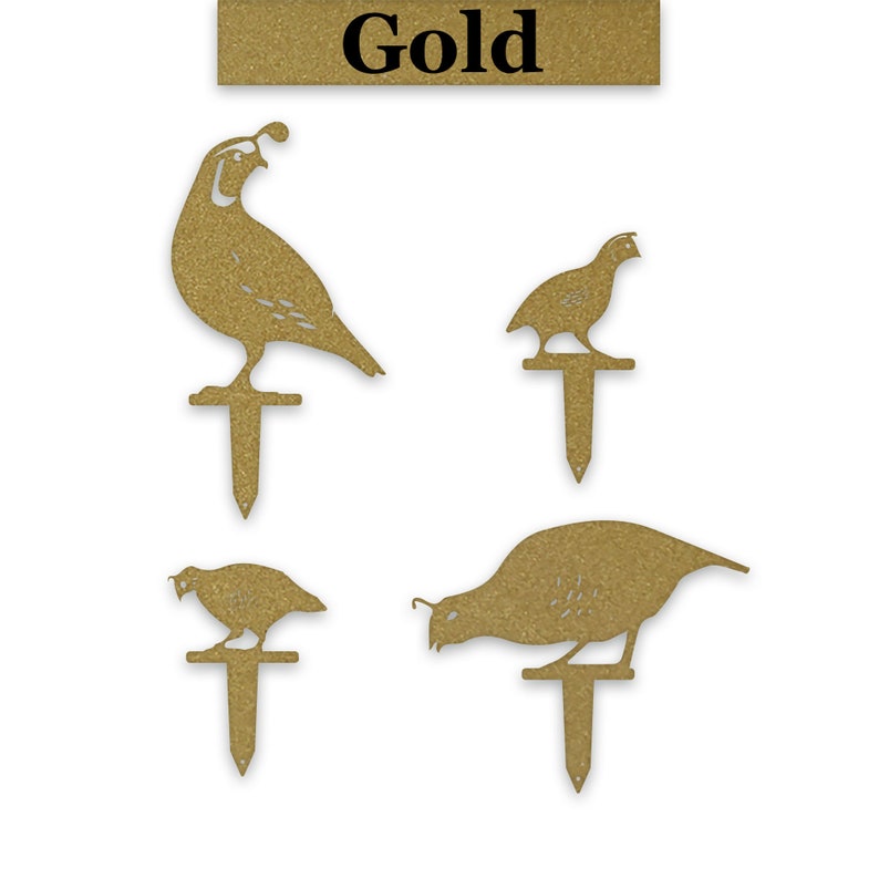 Quail Family Lawn and Garden Stakes - Etsy