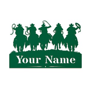 Western Cowboy Posse Monogram - Western Riding Cowboys Metal Sign - Etsy