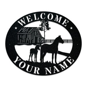 Horse Barn Monogram - Farm Life Sign - Etsy
