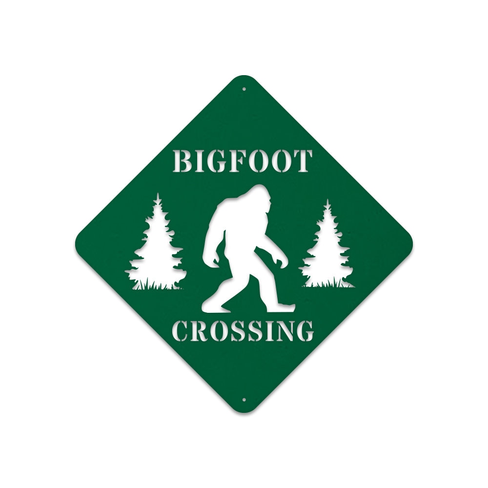 Bigfoot Crossing - Sasquatch Crossing - Mystical Animal - Quality Metal ...