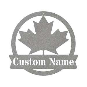 Personalized Maple Leaf Metal Sign - Canadian Home Decor - Etsy