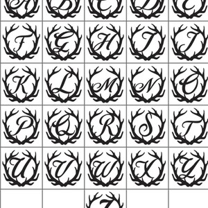 Antler Monogram Personalized Individual Letter Sign, Home Decor, Hunter ...