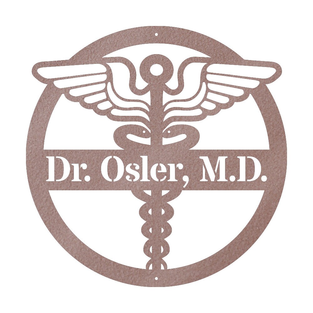 Doctor Monogram Metal Sign Metal Health Care Sign Metal | Etsy