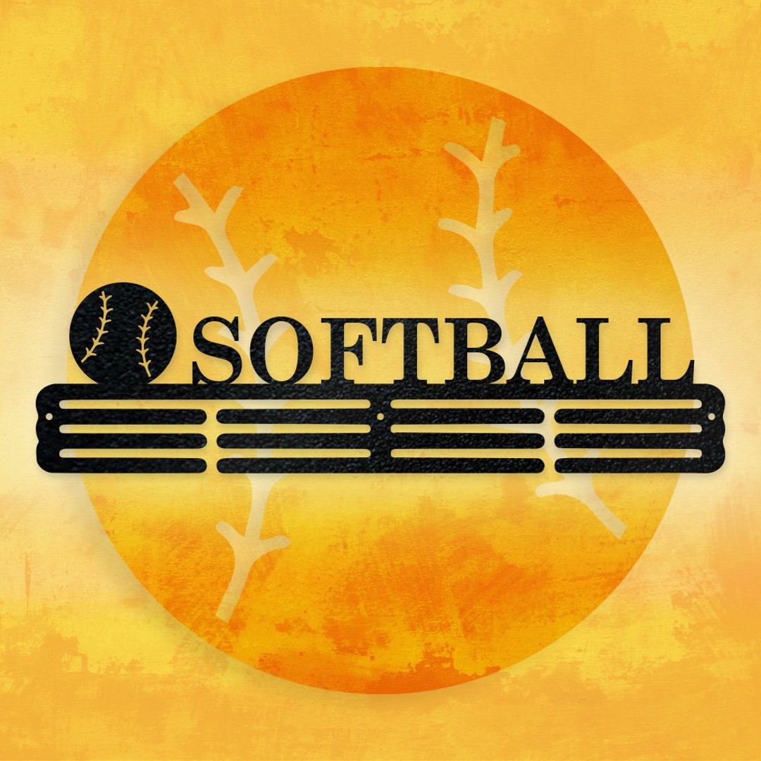 Softball Sport Medal Hanger Monogram - 12 Rungs for Medals & Ribbons ...