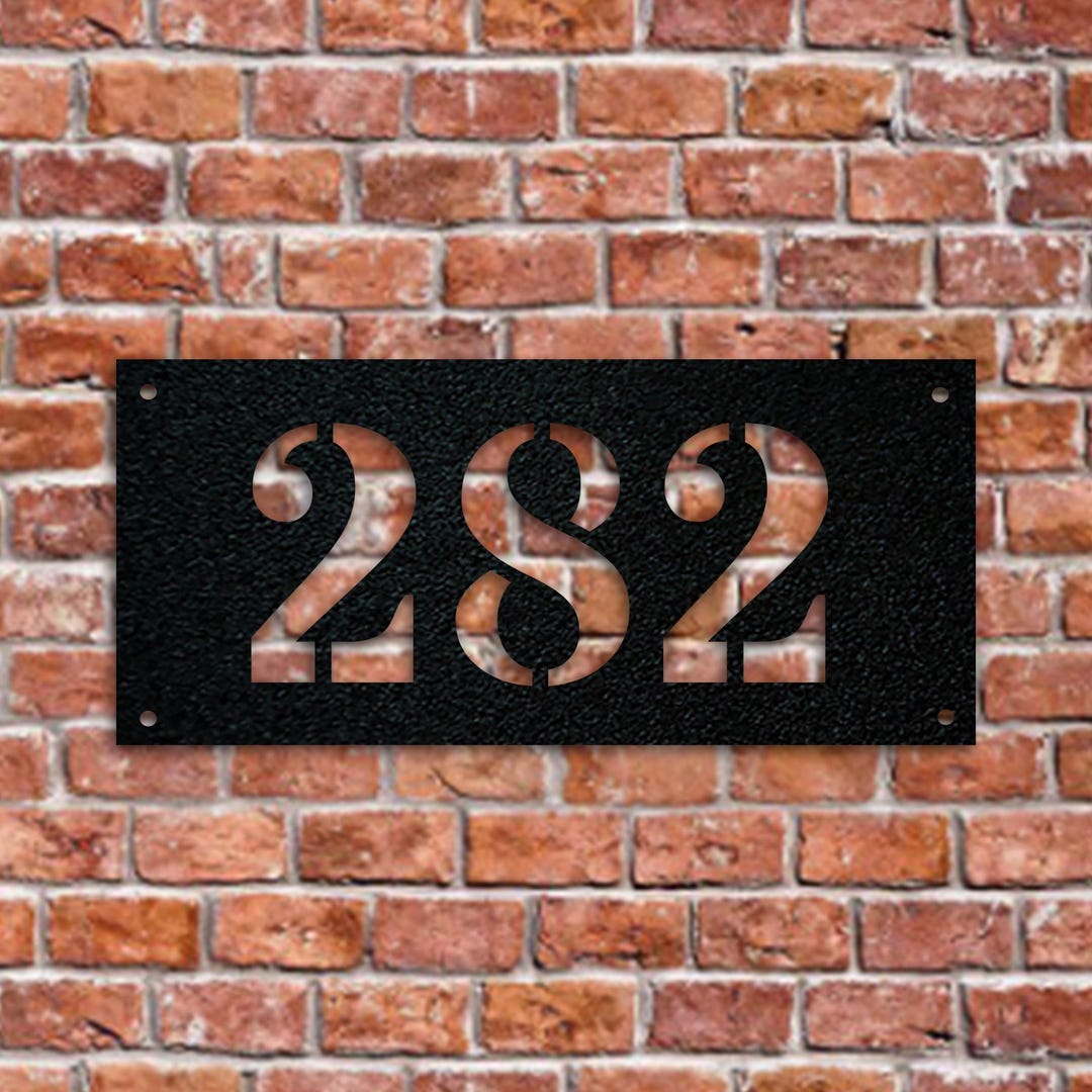 Metal House Numbers, Flat Plate, House Number Plaque, Metal Address ...