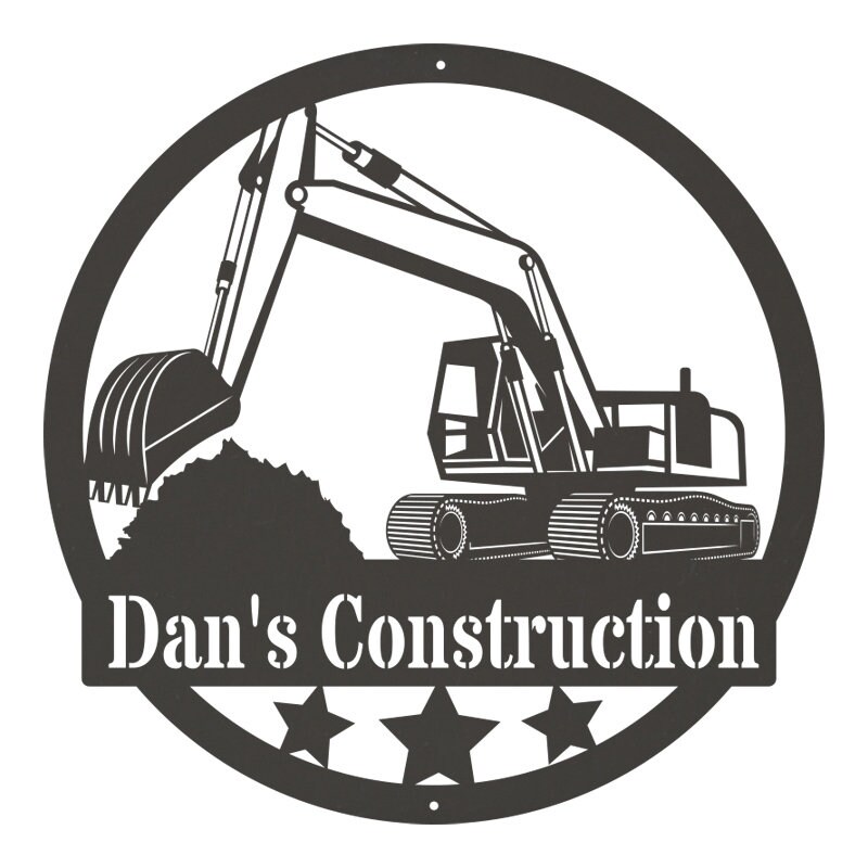 Construction Collection: Personalized Excavator Metal Sign - Etsy