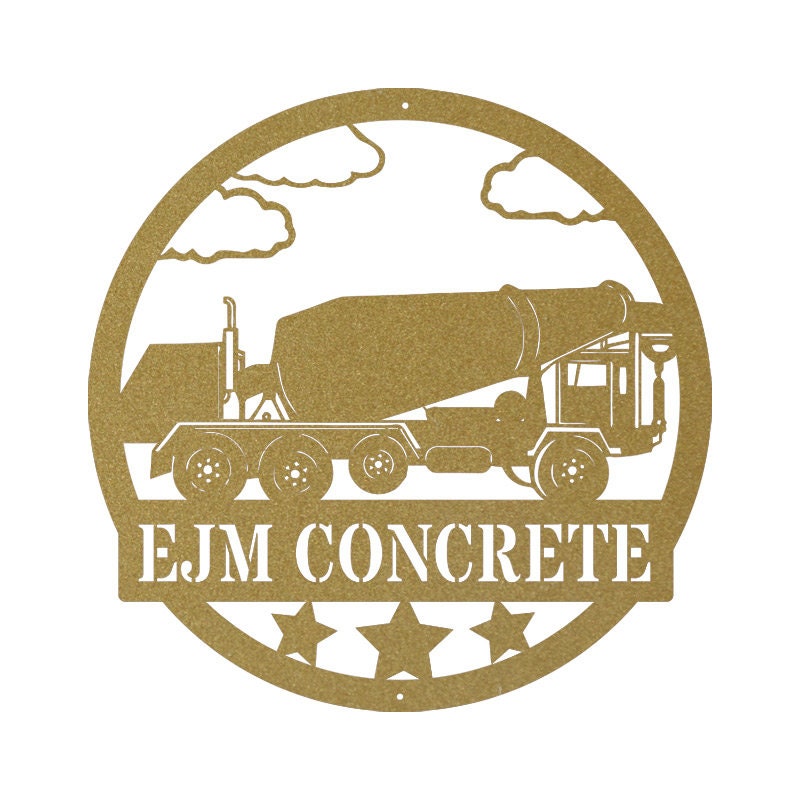 Construction Collection: Concrete Mixer Customized Sign | Etsy