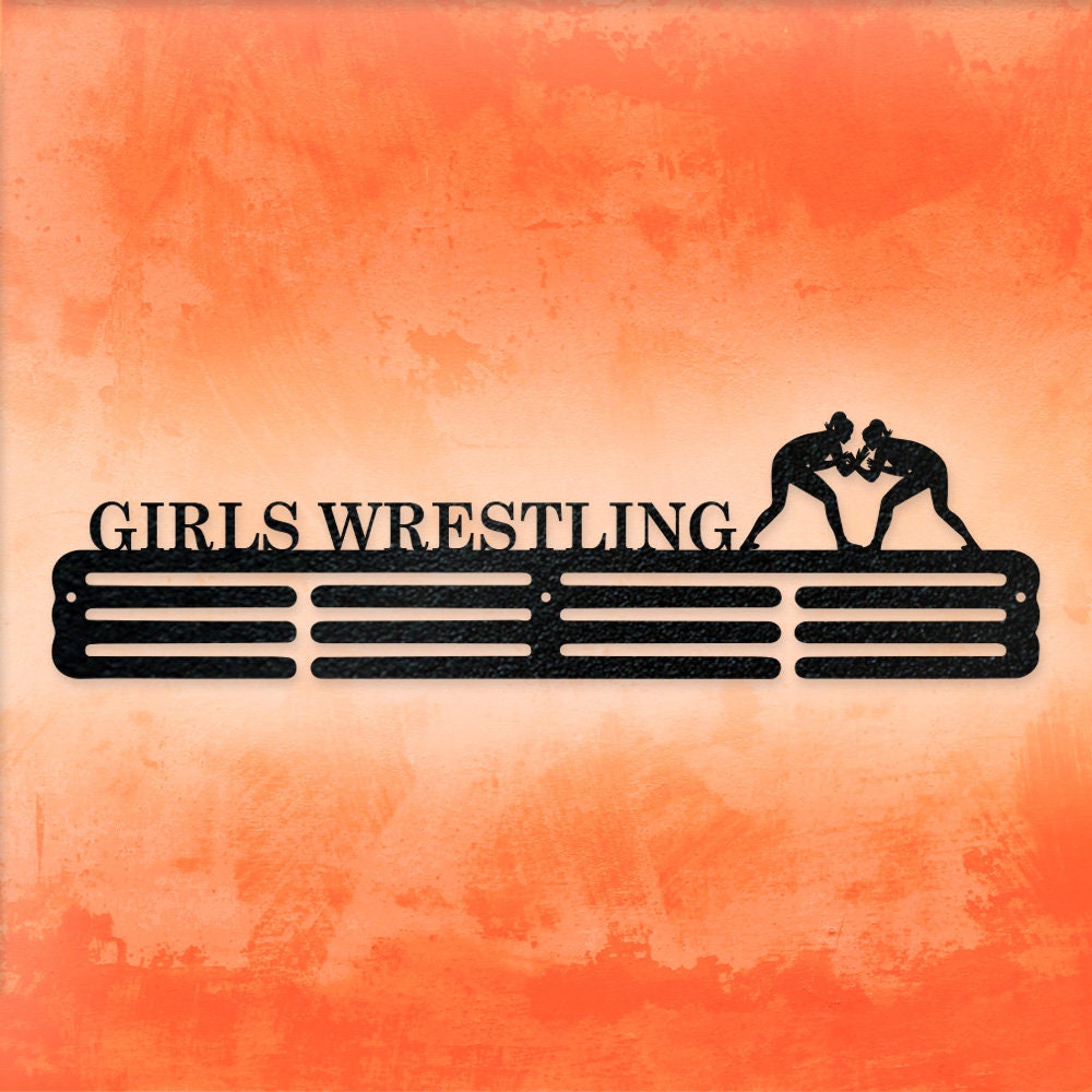 Wrestling Women's Sport Medal Hanger Monogram - 12 Rungs for Medals ...