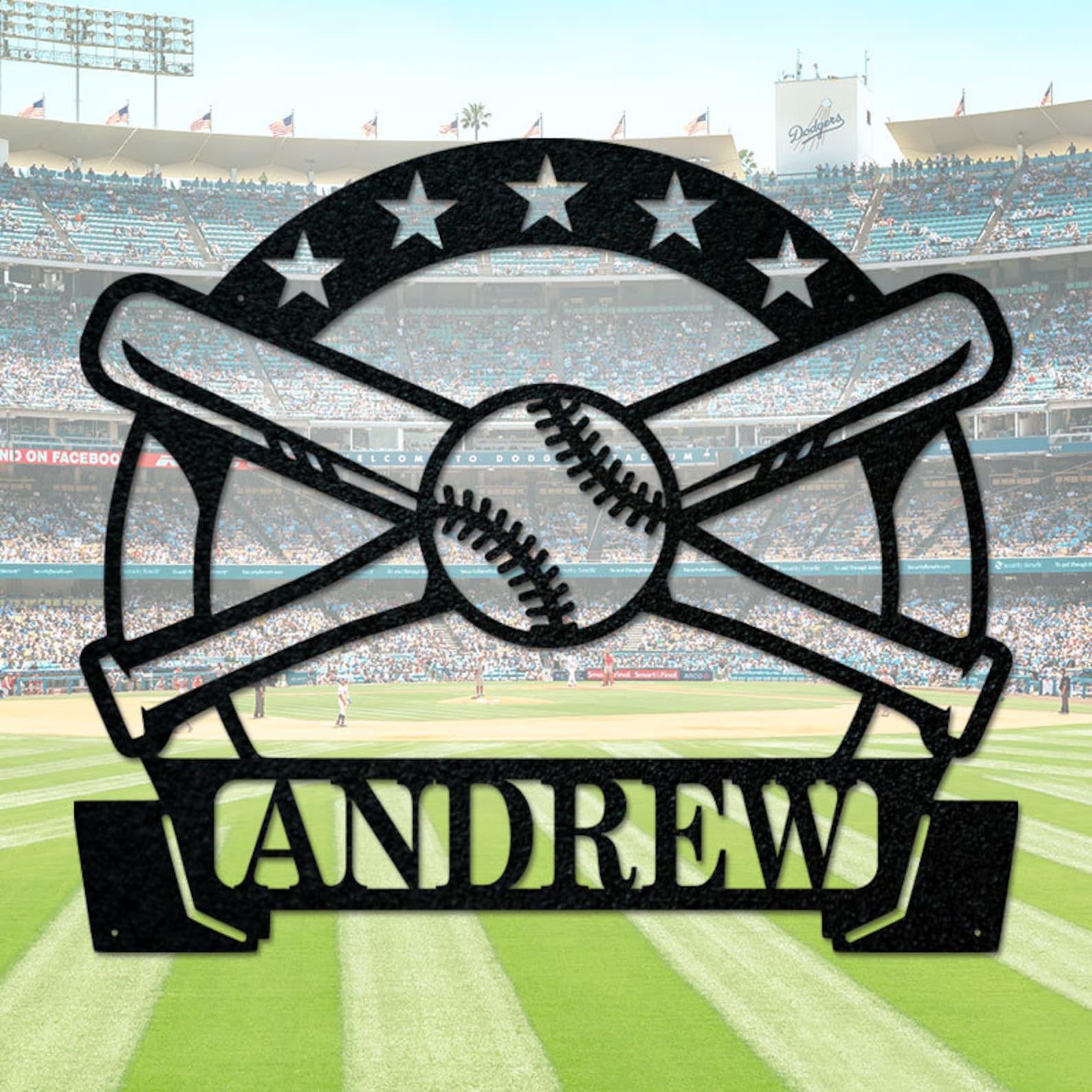 Baseball Bat Name Sign Nursery Decor Personalized Metal - Etsy