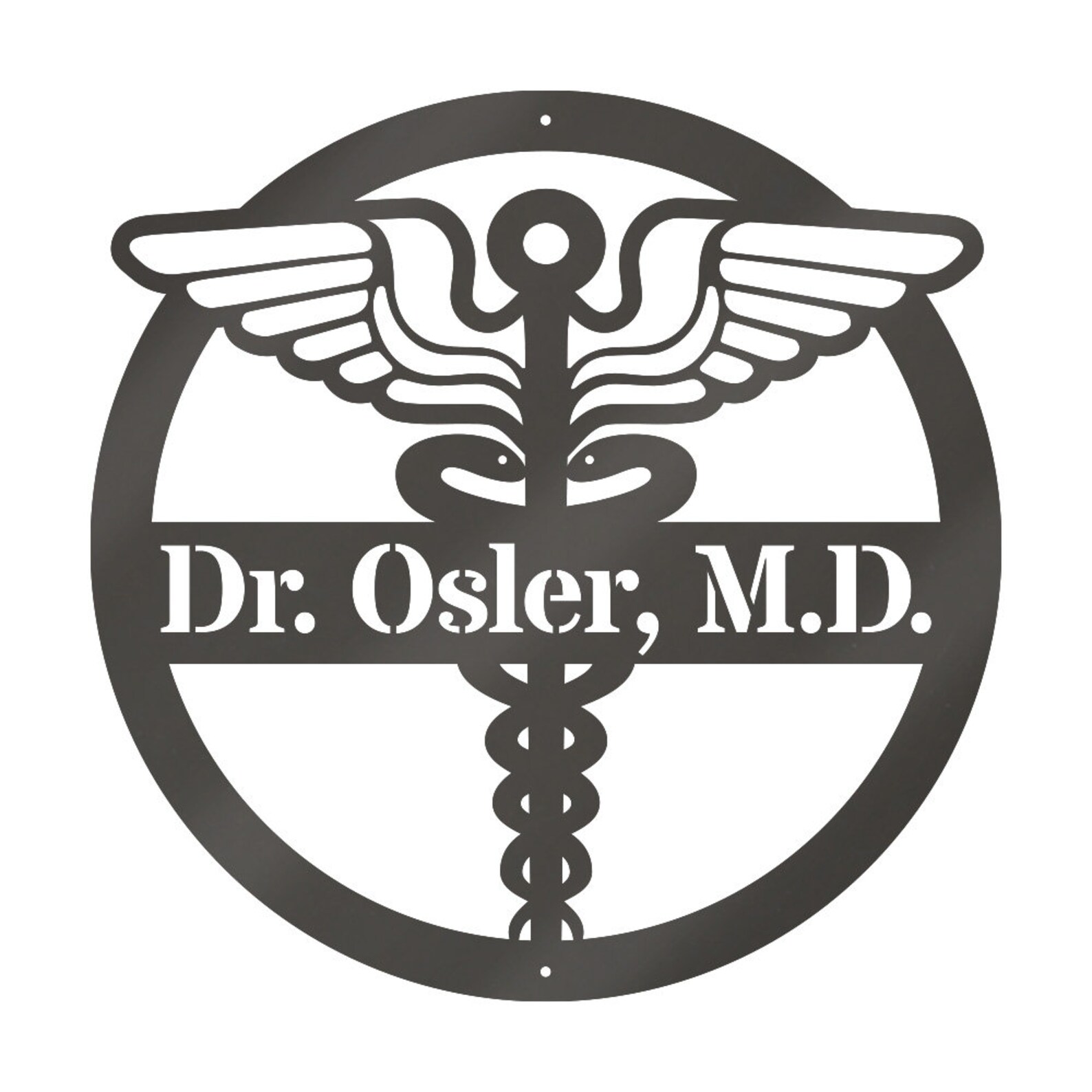 Doctor Monogram Metal Sign Metal Health Care Sign Metal - Etsy