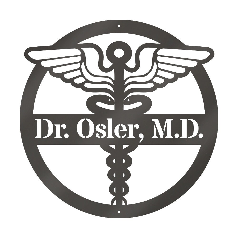 Doctor Monogram Metal Sign Metal Health Care Sign Metal | Etsy