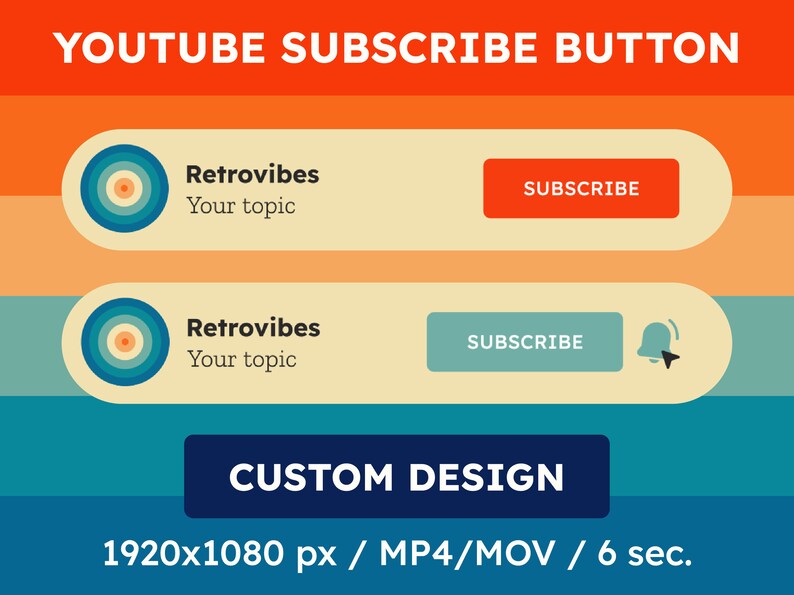 Custom Animated Youtube Twitch Subscribe Button, Youtube Subscribe ...