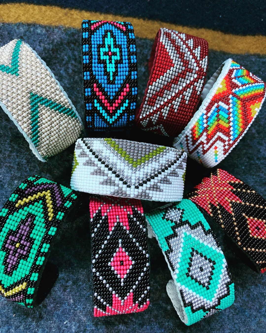 Handmade Beaded Cuff Bracelet - CUSTOM Design | - - Etsy